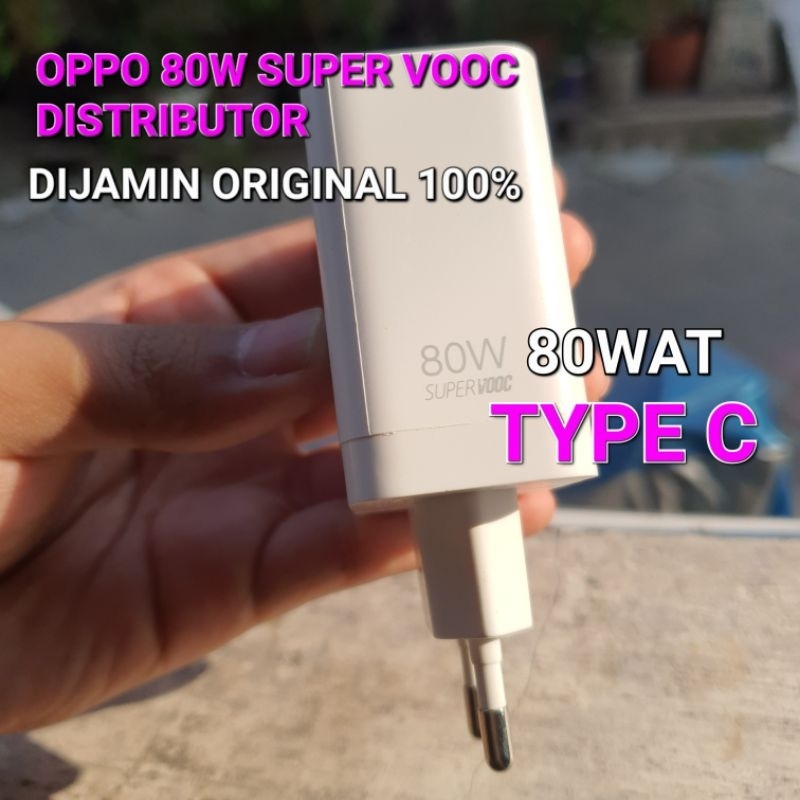 Jual Charger OPPO SUPER VOOC 80Wat Type C ORIGINAL HP Reno 8 5G Reno ...