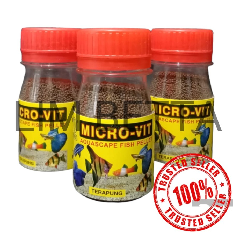 Jual (20 gr) Microvit 20 gram / akari microvit kecil pakan ikan hias ...