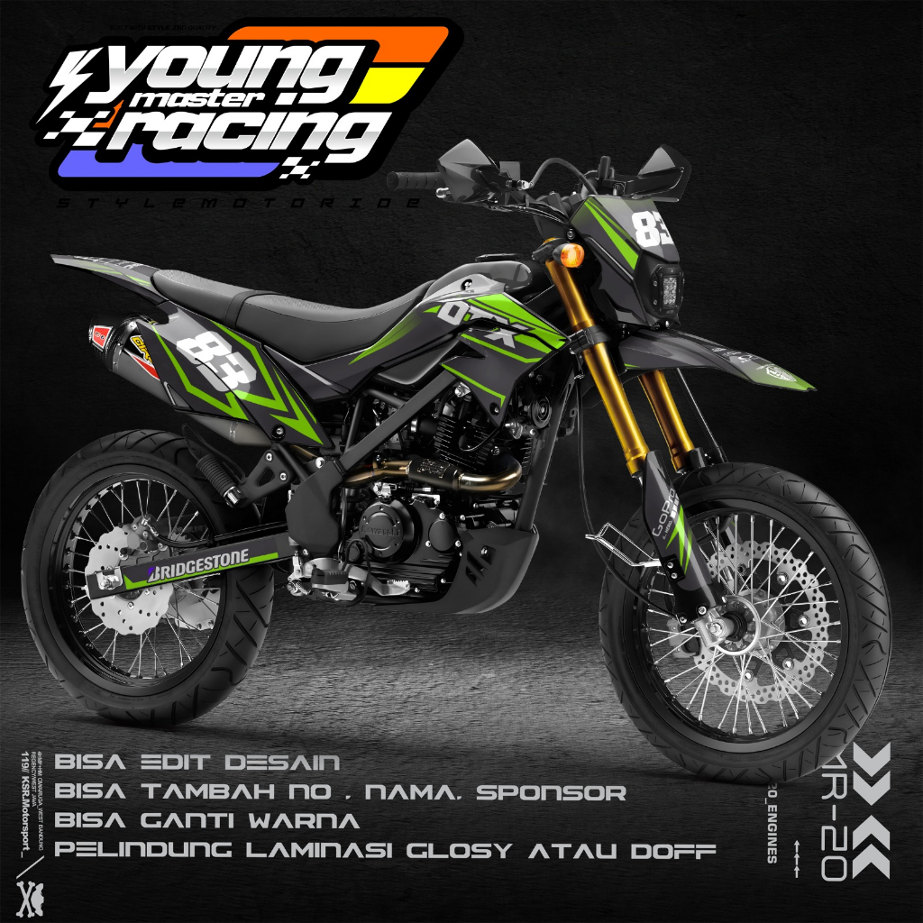 Jual DECAL DTRACKER NEW 150 DTX D-TRACKER DTRAKER SUPERMOTO - STICKER ...