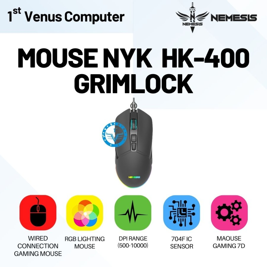 Jual MOUSE GAMING NYK NEMESIS GRIMLOCK HK-400 / MSG08-NYK | Shopee ...