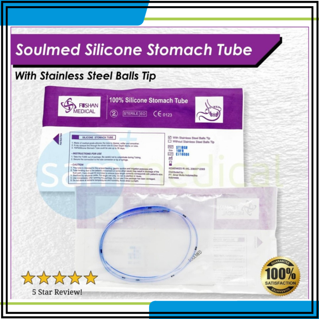 Jual Soulmed Stomach Tube Silicone atau selang NGT With Ball / selang ...