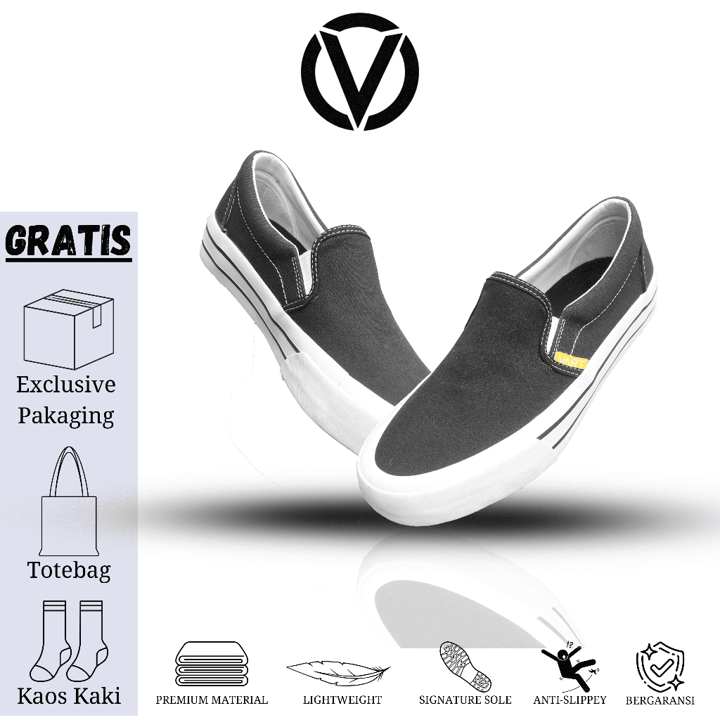Jual Vart - Classics Pro Sneakers Hitam Putih | Shopee Indonesia