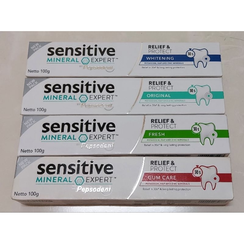 Jual Pepsodent Sensitive Mineral Expert Original, Whitening, Fresh, Gum ...