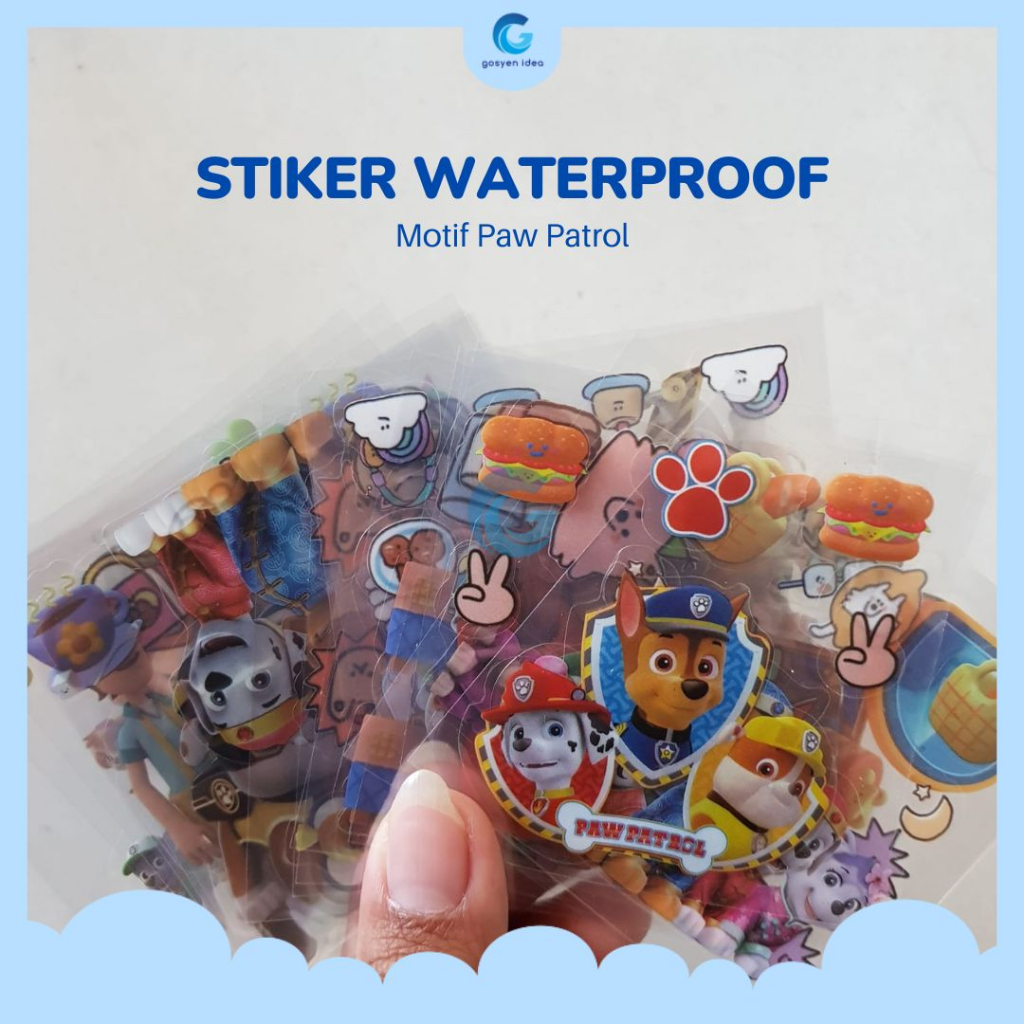 Jual STICKER PAW PATROL LUCU [ECER] KARTUN KOREA WATERPROOF / 1 LEMBAR ...
