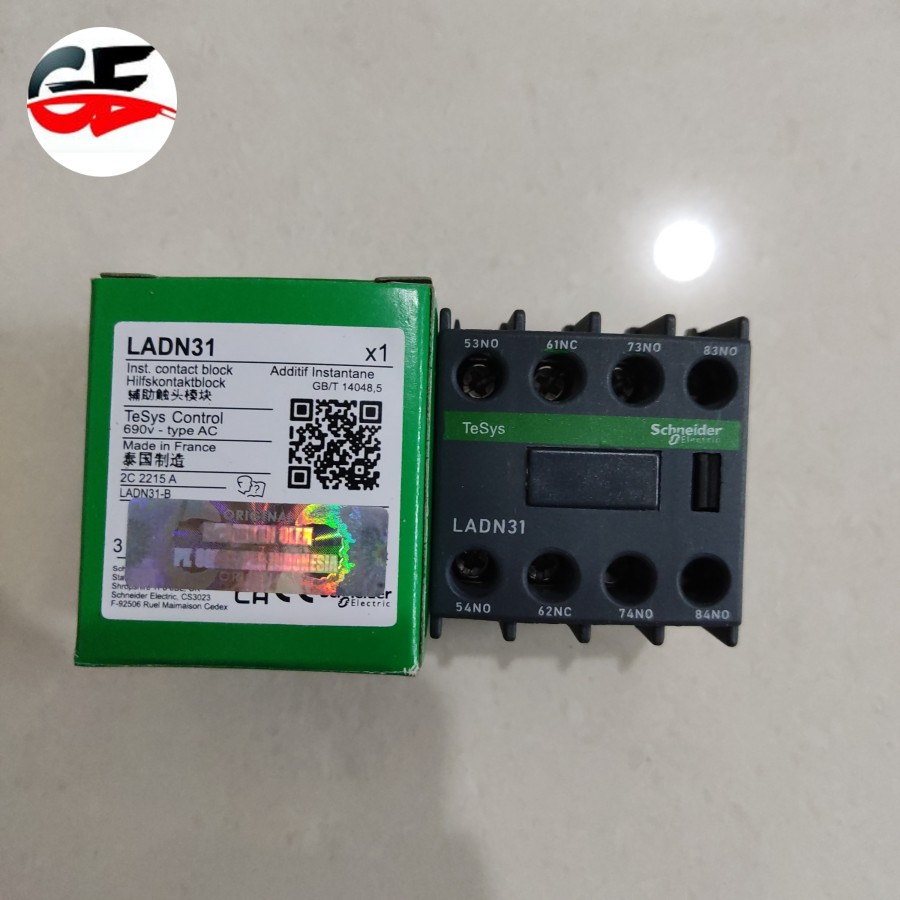 Jual Kontak Bantu / Auxiliary Schneider LADN 31 LADN31 auxilliary 3no ...