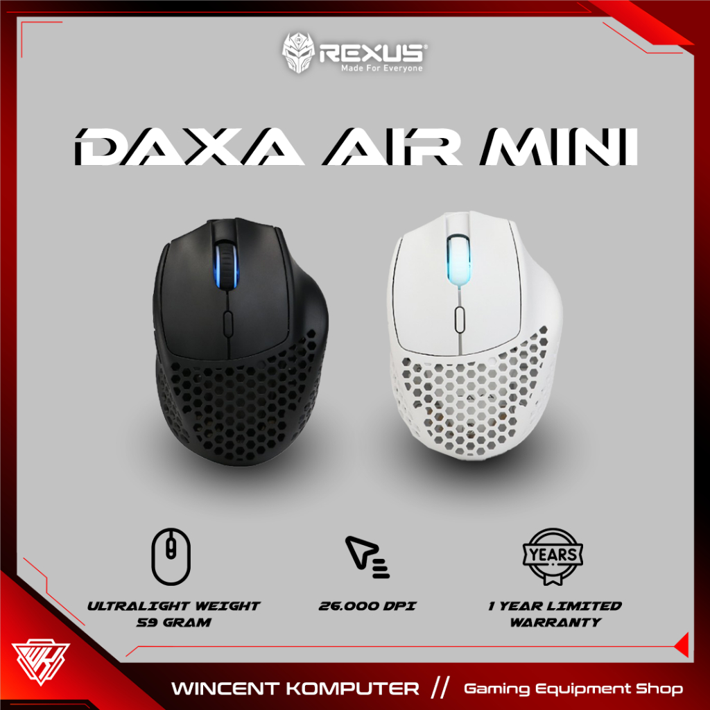 Jual Rexus PRO Mouse Wireless Gaming Daxa Air Mini | Shopee Indonesia