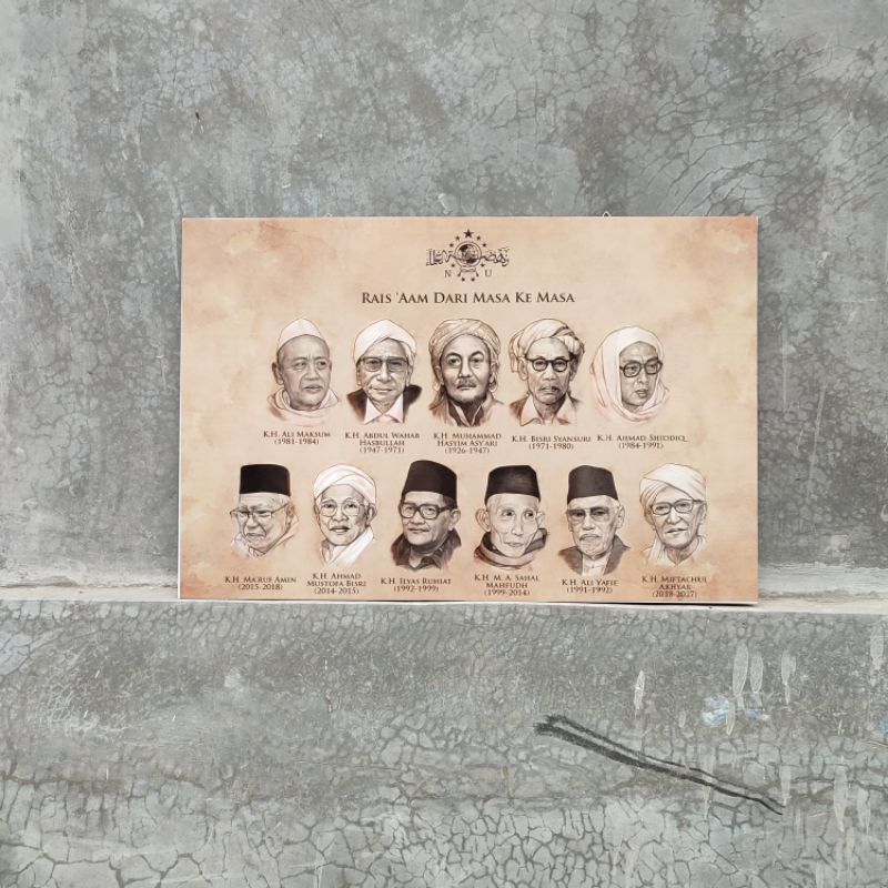 Jual Poster Lukisan Rais Aam PBNU 60×40cm dari Masa ke Masa Foto Gambar ...