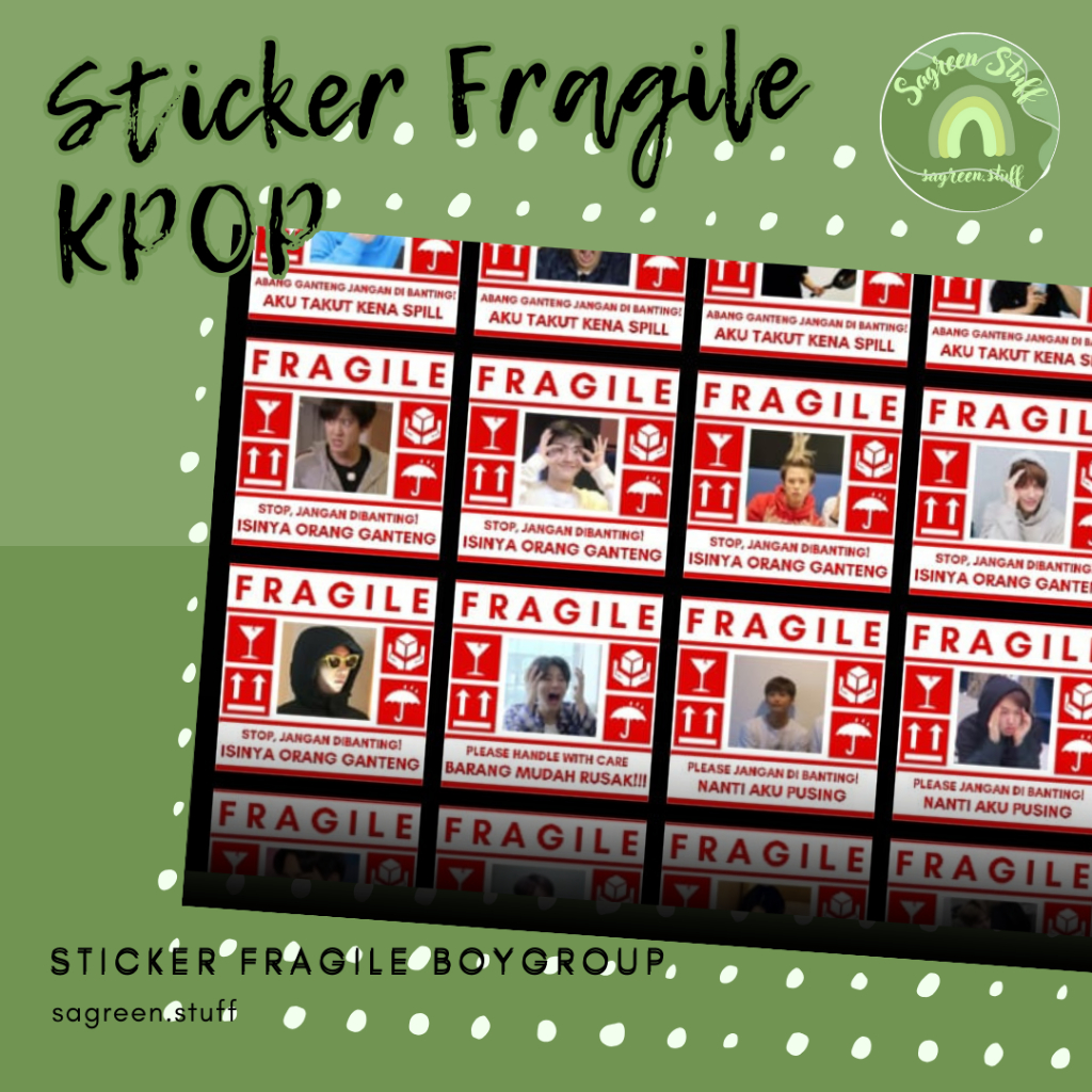 Jual [BACA DESKRIPSI] Stiker Sticker Fragile Meme Kpop Random NCT BTS ...