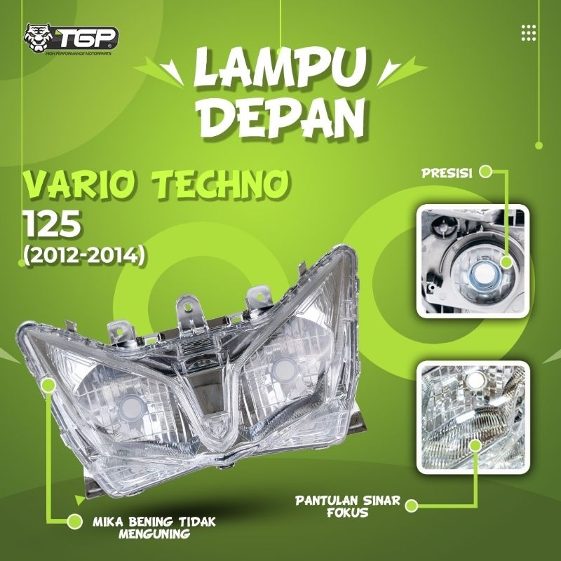 Jual TGP Lampu Depan Honda Vario Techno 125 FI Reflektor 2012 2013 2014 Headlamp | Shopee Indonesia