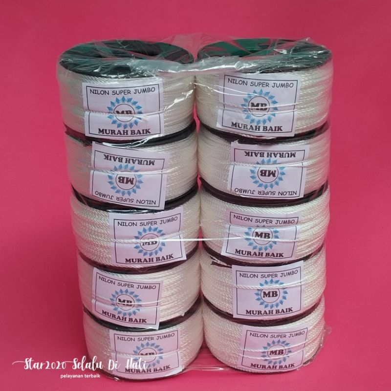 Jual benang tukang 1pack isi 10roll nilon benang BIRU bangunan | Shopee ...