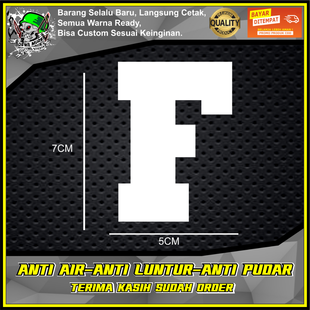 Jual Cutting Sticker Huruf F | Shopee Indonesia