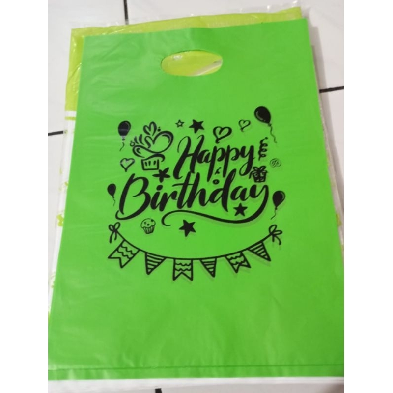 Jual (isi 10 pcs) Plastik Happy Birthday /Kantong Plastik HD Ulang ...