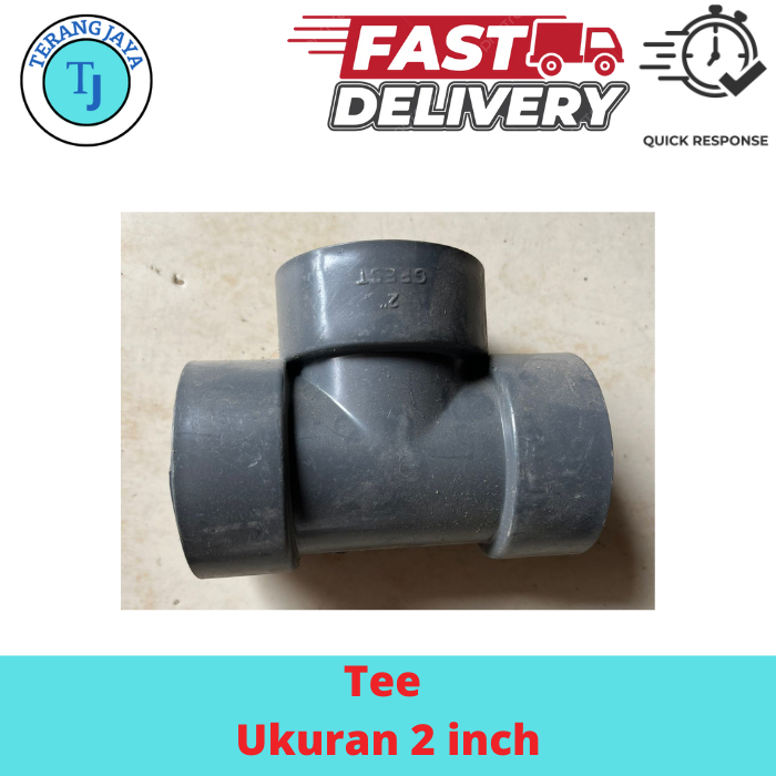 Jual TEE 2" INCH - SAMBUNGAN PIPA PVC FITTING | Shopee Indonesia