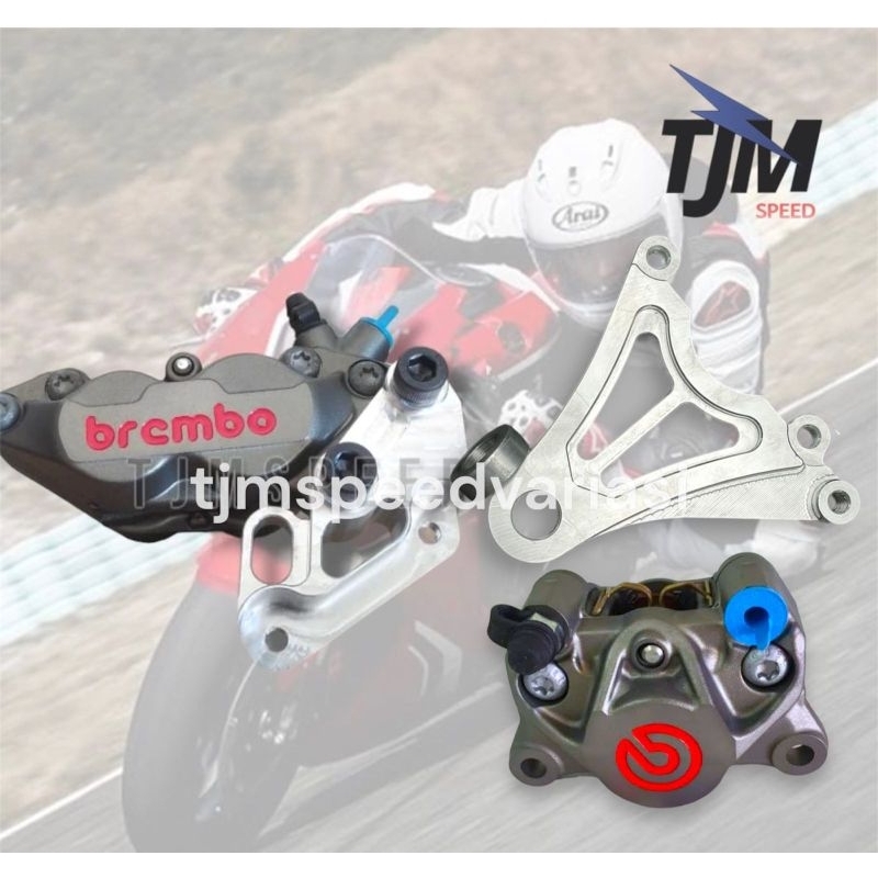 Jual Kaliper Brembo 4P Grey + Breket Ninja R 300mm, Kaliper Brembo 2P Grey + Breket Ninja R ...