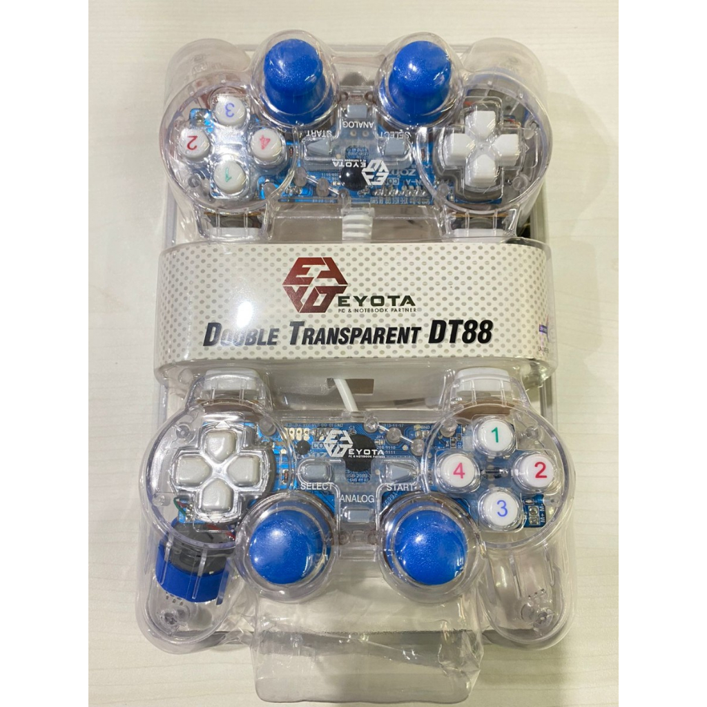 Jual Stik PS PC JOYSTICK PC Laptop Gamepad Double Transparan Usb ...