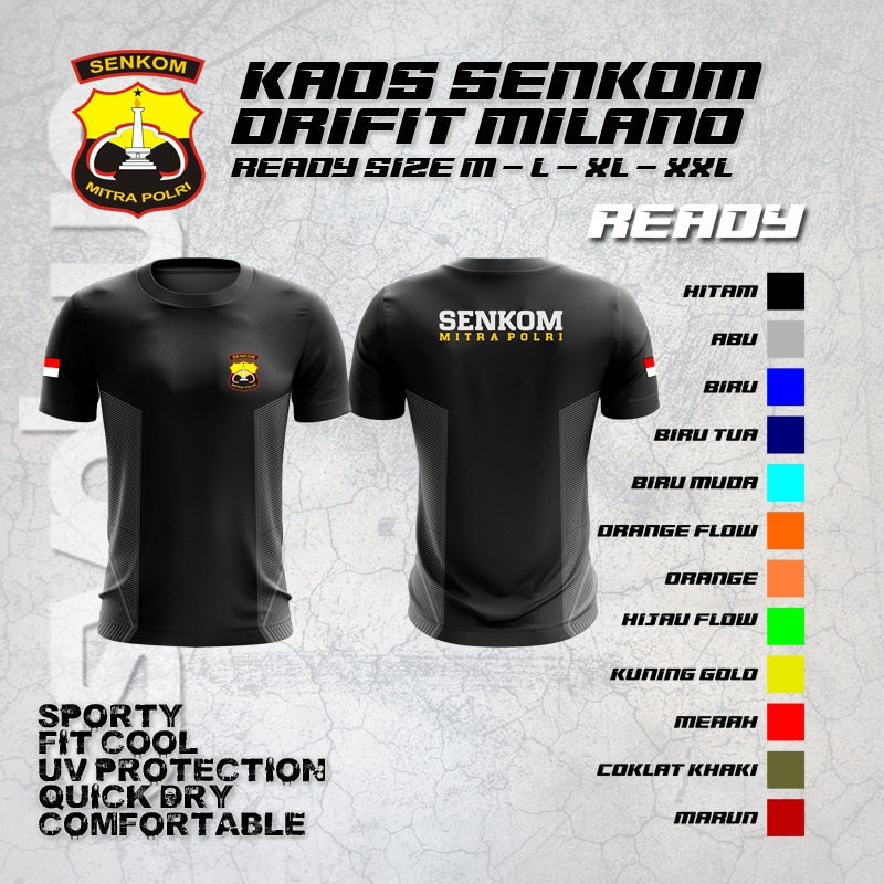 Jual Kaos Senkom / Kaos Senkom Bahan Dryfit Milano Premium / kaos ...