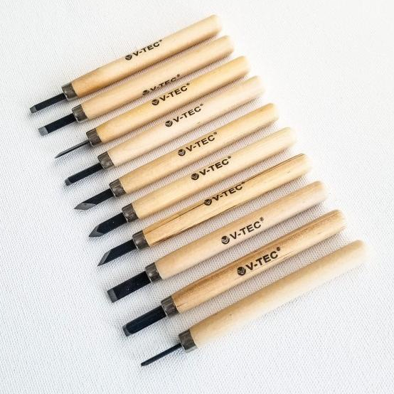 Jual Alat Pahat / Alat Cukil / Wood Carving V-Tec 2003-10 Set 10 Pcs ...