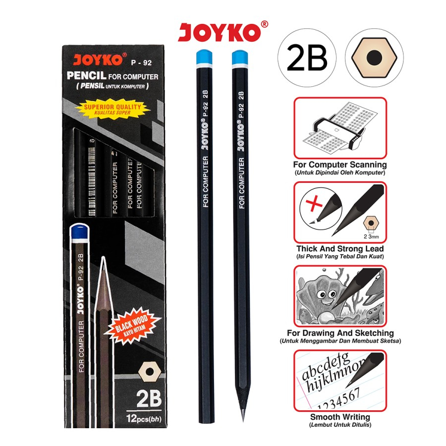 Jual Pencil / Pensil Joyko P-92 / 2B (1 BUAH PENSIL) | Shopee Indonesia Jual Pencil / Pensil Joyko P-92 / 2B (1 BUAH PENSIL) | Shopee Indonesia