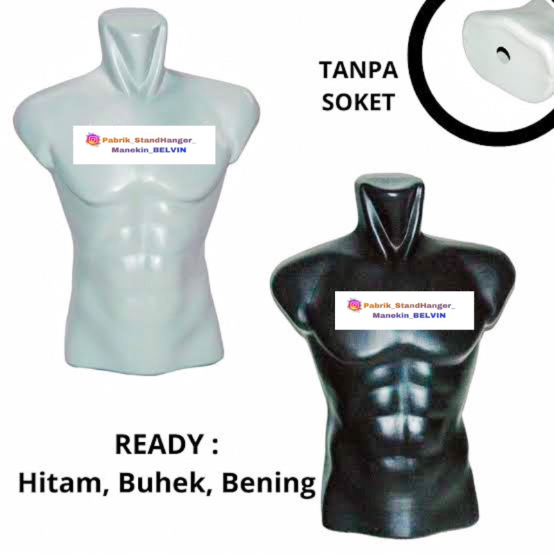 Jual Manekin Badan Pria Body Otot | Patung Cowo Otot Bening dan Hitam ...