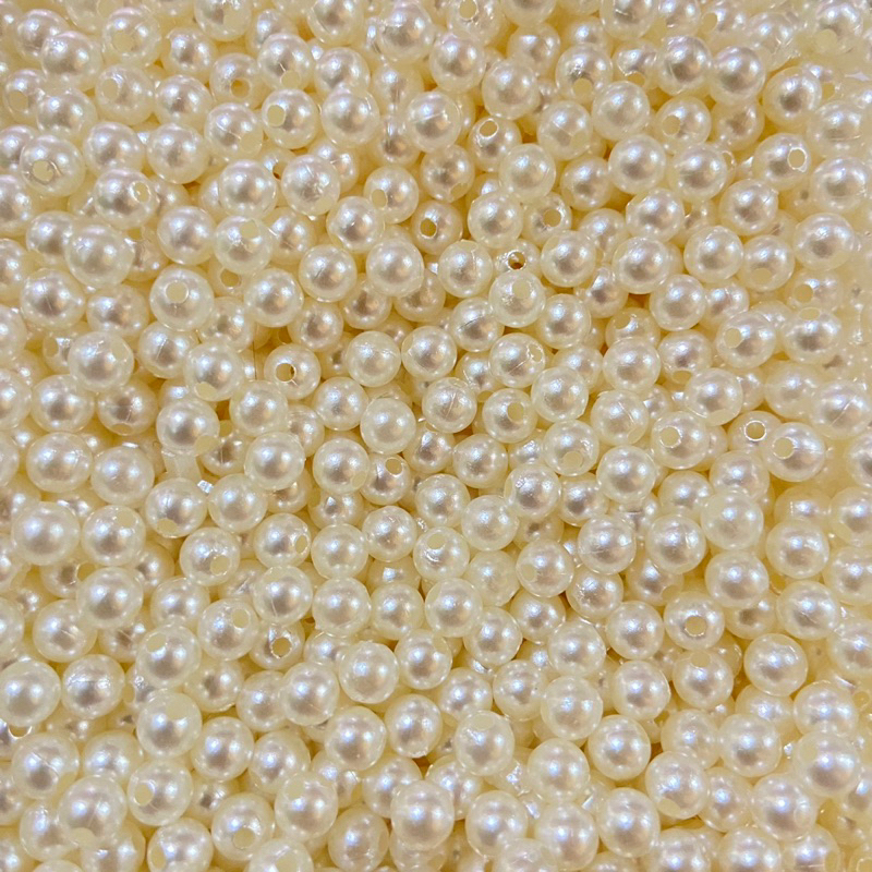 Jual [10g] Manik manik mutiara 6mm putih tulang / cream | Shopee Indonesia
