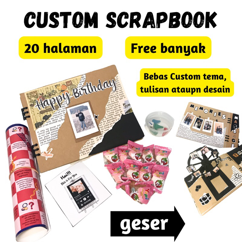 Jual SCRAPBOOK/ SCRAPBOOK HITAM/FOTO/BUKU FOTO/KADO SCRAPBOOK/ ALBUM ...
