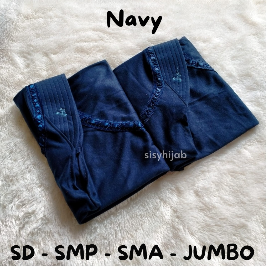 Jual Jilbab Serut Sekolah Anak Jilab Sekolah Navy Pita Atas SD SMP SMA ...