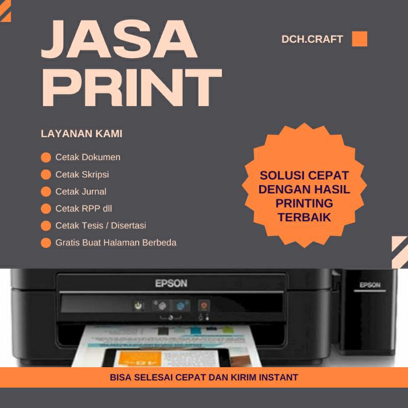 Jual Jasa Print Online instant Proses cepat HVS/F4, A4 B5 | Shopee ...