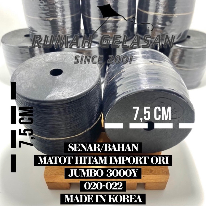 Jual BukanGelasan SENAR/Bahan 020/022 Matot Hitam ORI 3000Y JUMBO (BELI ...