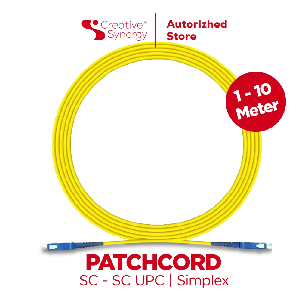 Jual Patchcord SC UPC 2mm Simplex Singlemode 1-2-3-5-10 Meter | Kabel ...