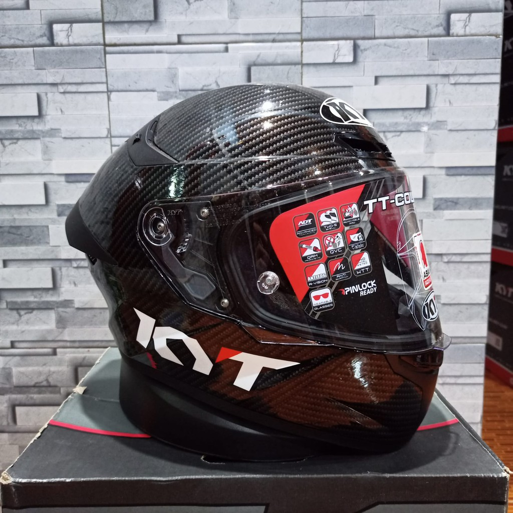 Jual HELM KYT TT COURSE REPAINT CARBON HELM FULL FACE KYT | Shopee ...