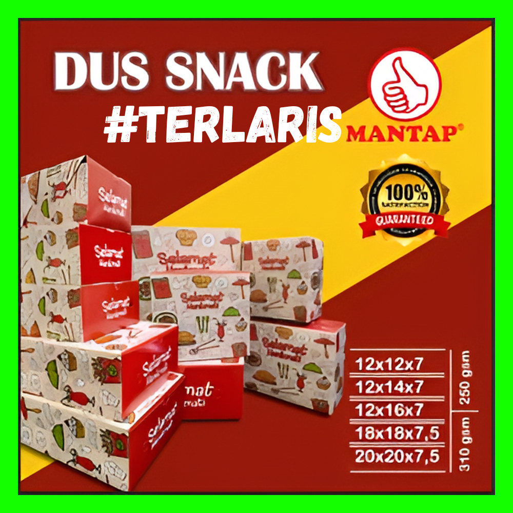 Jual Box Kardus Snack Kue 12x12 12x14 12x16 16x16 14x10 / Dus Kotak ...