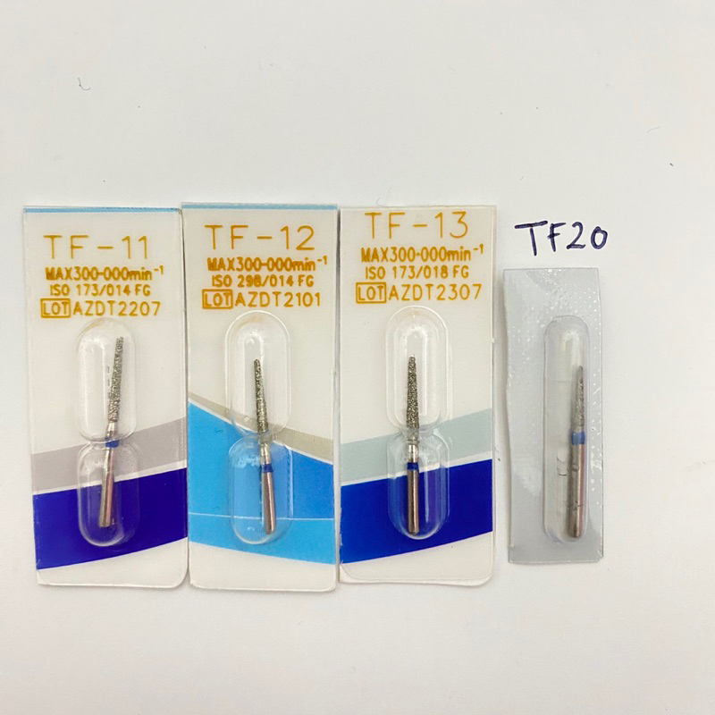 Jual dental bur diamond Tapper/ Tappered Flat / Fissure/ Round / collar ...