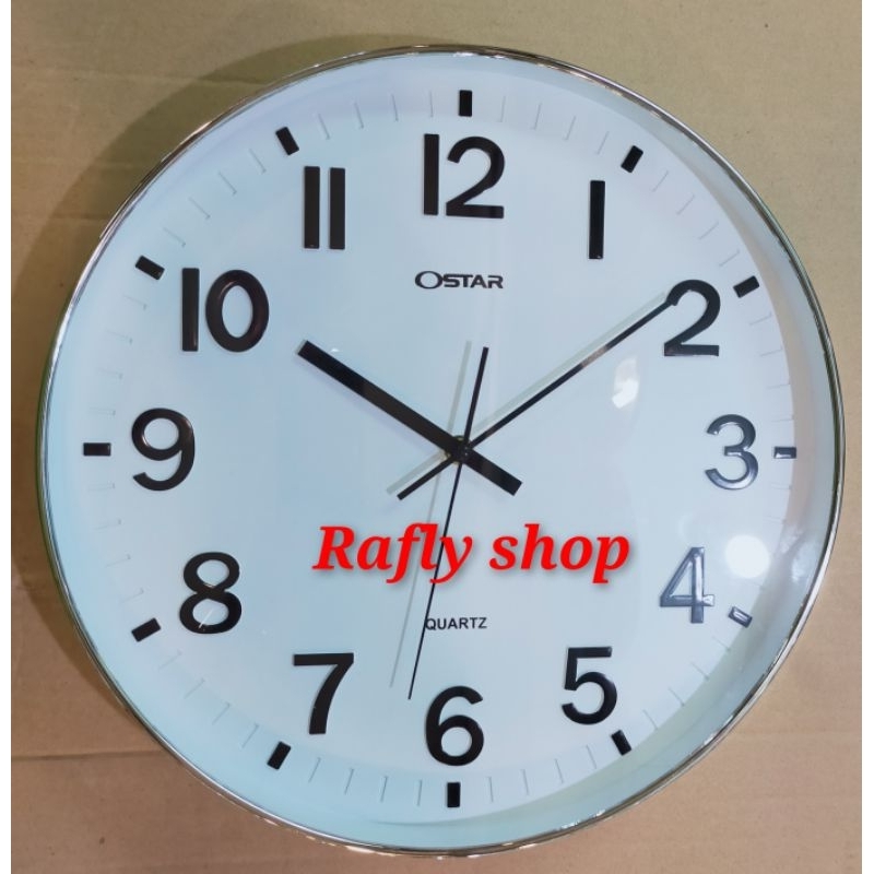 Jual jam dinding polos besar 36cm Ostar 6524 | Shopee Indonesia