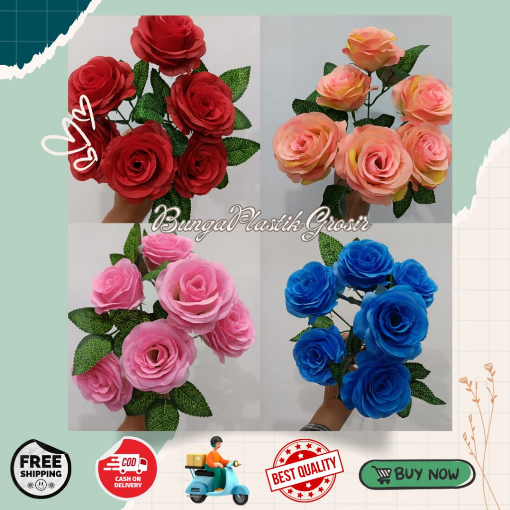 Jual Bunga Mawar Rose Tropis Cabang 6 / Ecer RT6 | Shopee Indonesia