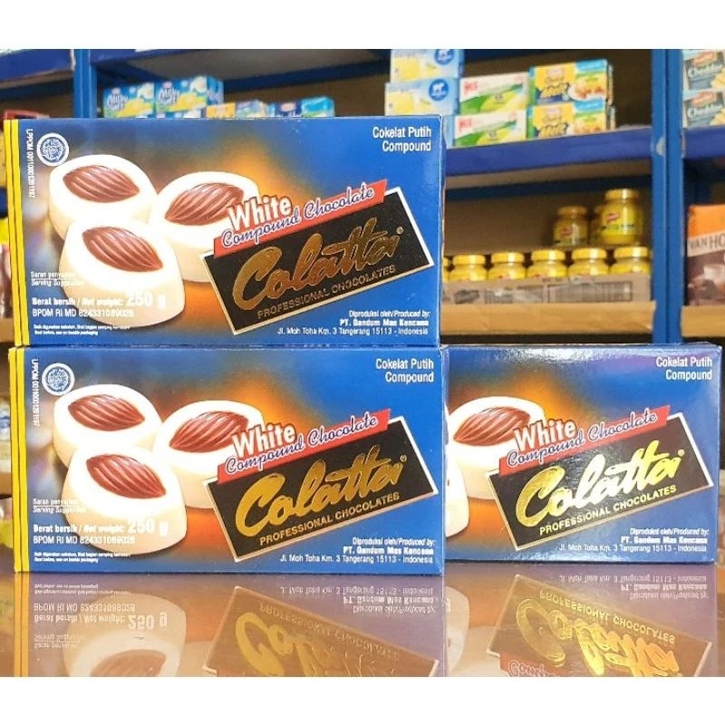 Jual 250gr Coklat Batang Putih/White Chocolate Colatta/Coklat Blok ...
