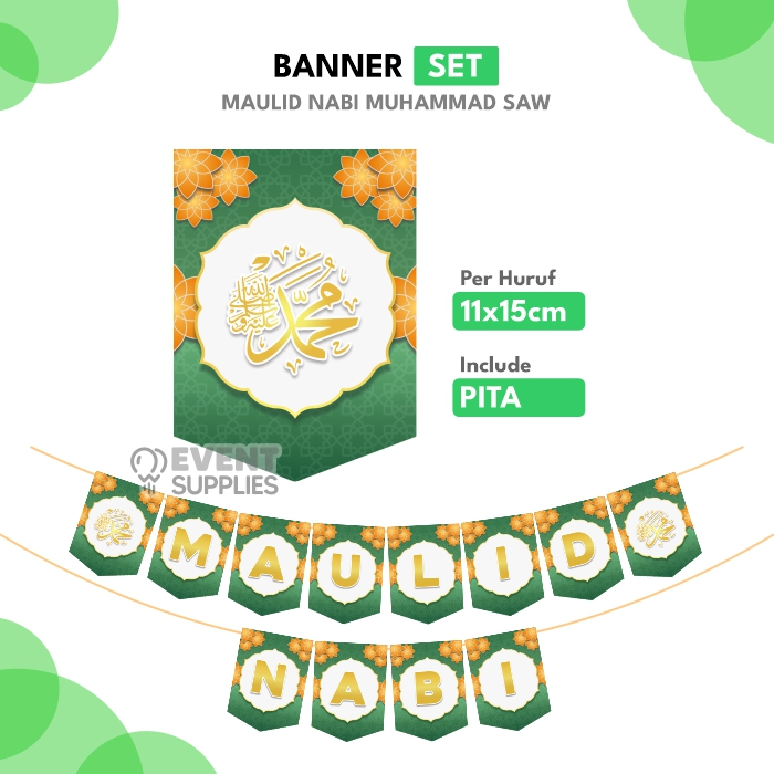 Jual Banner Set Maulid Nabi Muhammad SAW Dekorasi Event | Shopee Indonesia