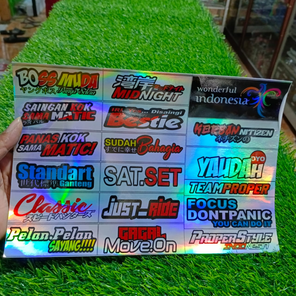 Jual Sticker Pack Racing Hologram Stiker Motor harga perlembar | Shopee ...