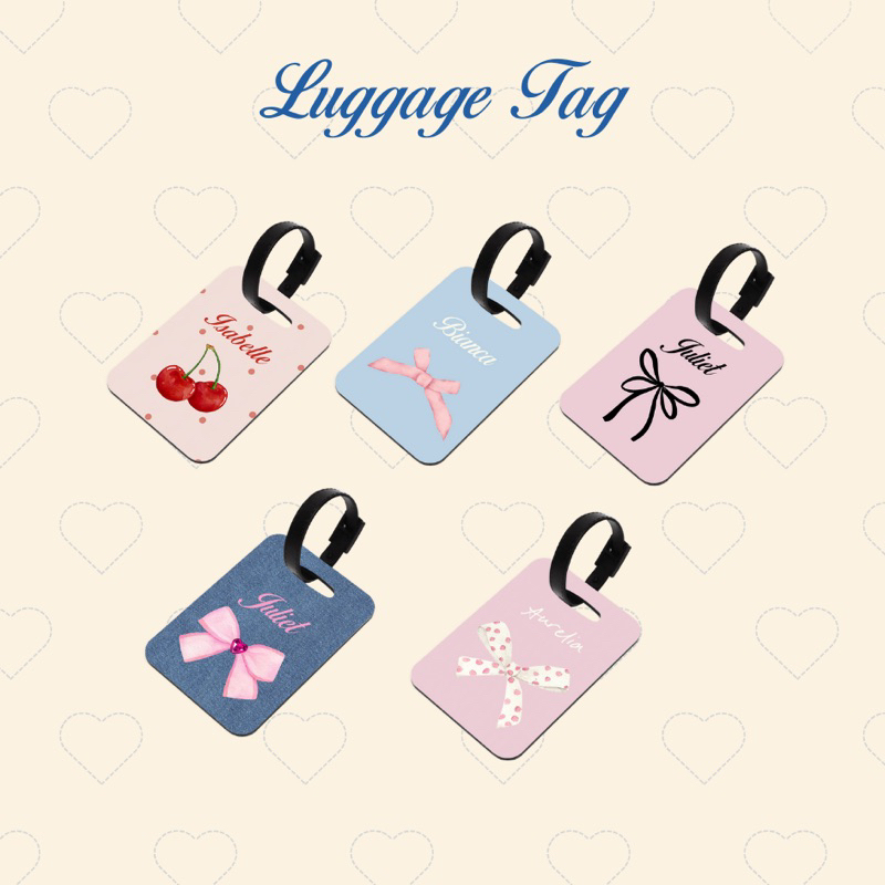 Jual Feragatha Custom Name Tag Bag Tag Koper Motif Romantic Spring Pita ...