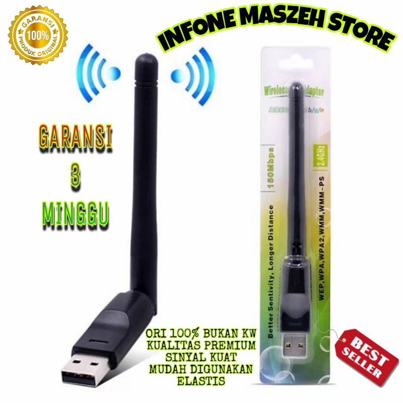 Jual USB Wifi Dongle MT7601 Wireless Adapter Receiver PC Laptop Set Top Box DVB T2 | Shopee ...