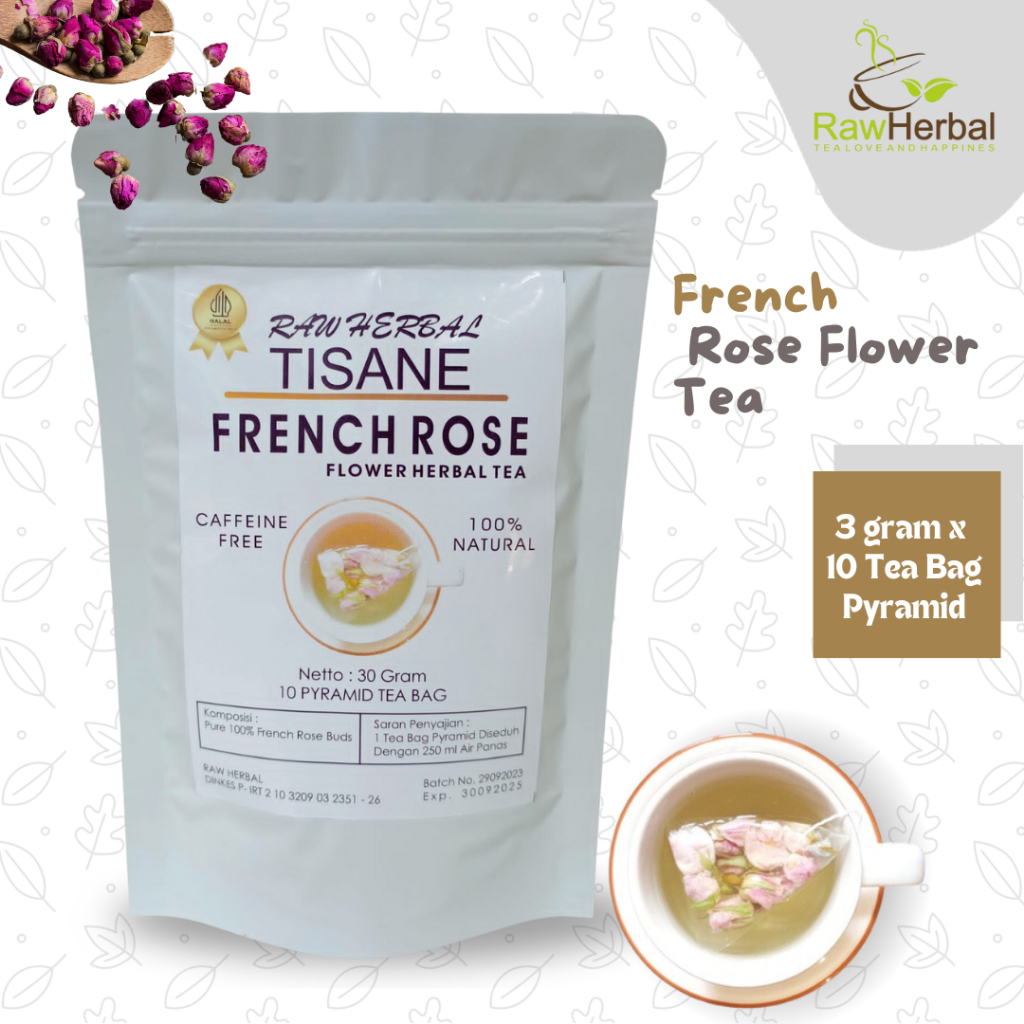 Jual French Rose Flower Tea / Pyramid Tea Bag (3gr x 10 Tea Bag Pyramid ...