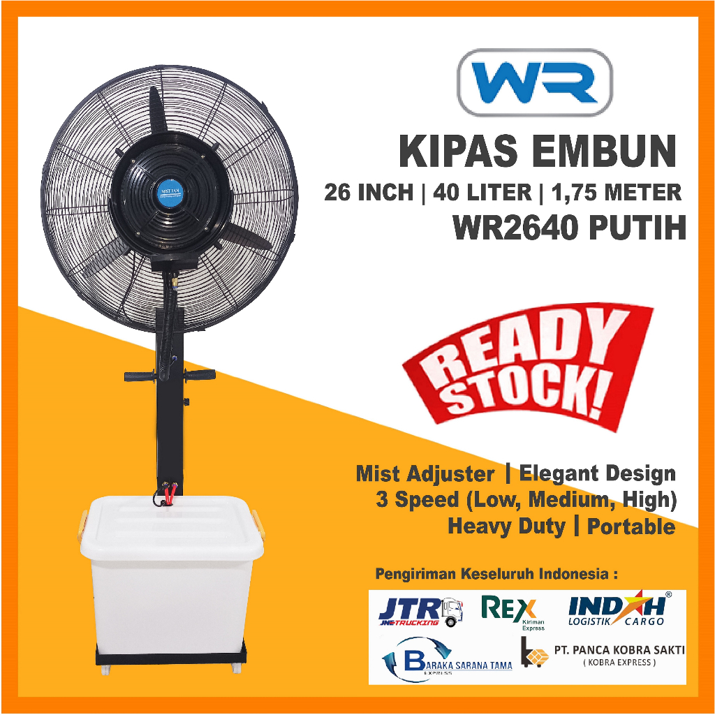Jual Kipas Angin Embun Air Kabut 26 inch , 40 Liter , Tinggi 1.75meter ...