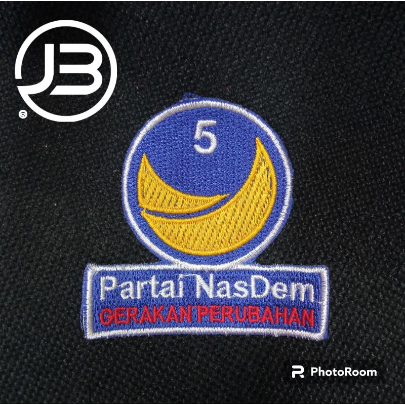 Jual Badge logo partai NASDEM full bordir | Shopee Indonesia