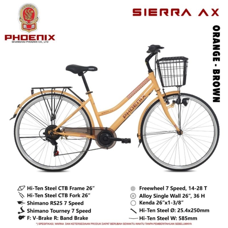 Jual Sepeda Mini City bike CTB 26 Phoenix 116 MX 7 speed Shopee Indonesia