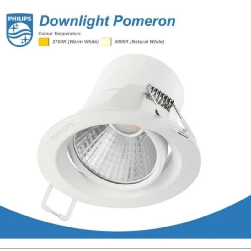 Jual Lampu LED PHILIPS Spot Spotlight Recessed Spot POMERON Kuning 2700K Netral 4000K 3 5 7 W ...