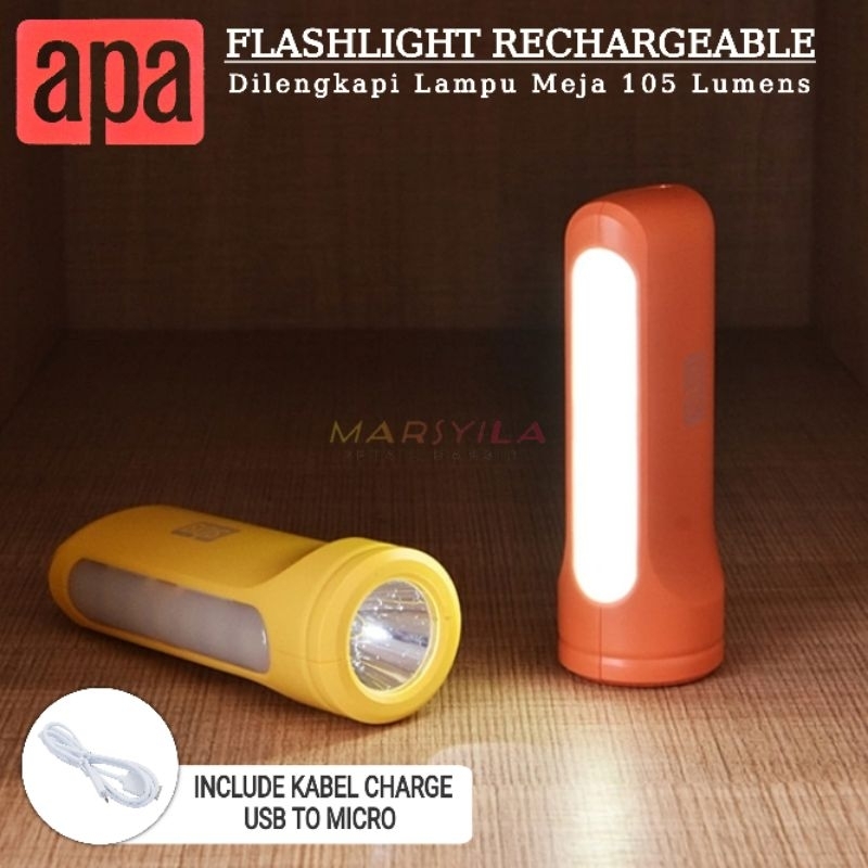Jual APA Senter Rechargeable With Desklamp 105 Lumens | APA Emergency ...