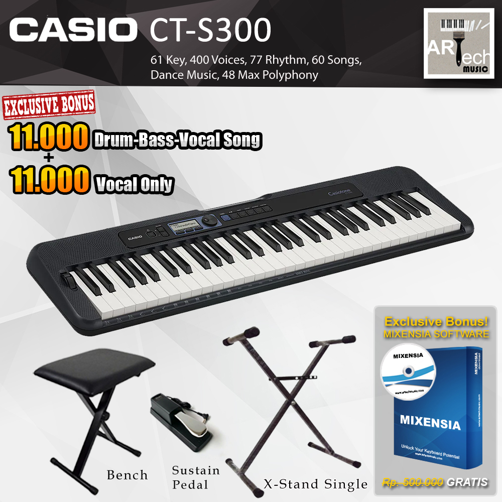 Jual Keyboard Casio CTS300 / CT S300 / CTS 300 Garansi Resmi | Shopee ...