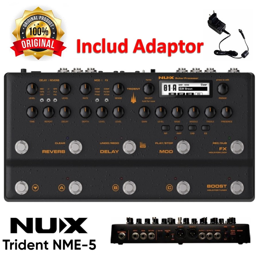 Jual Nux Trident NMA-5 Modelling effects processor for guitar | Shopee ...
