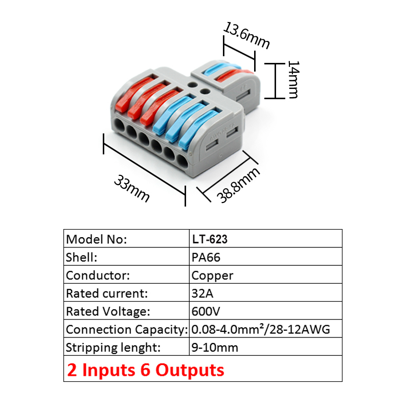 Jual Quick Konektor Terminal Block Compact Penghubung Kabel 2 3 4 5 8 Kabel | Shopee Indonesia