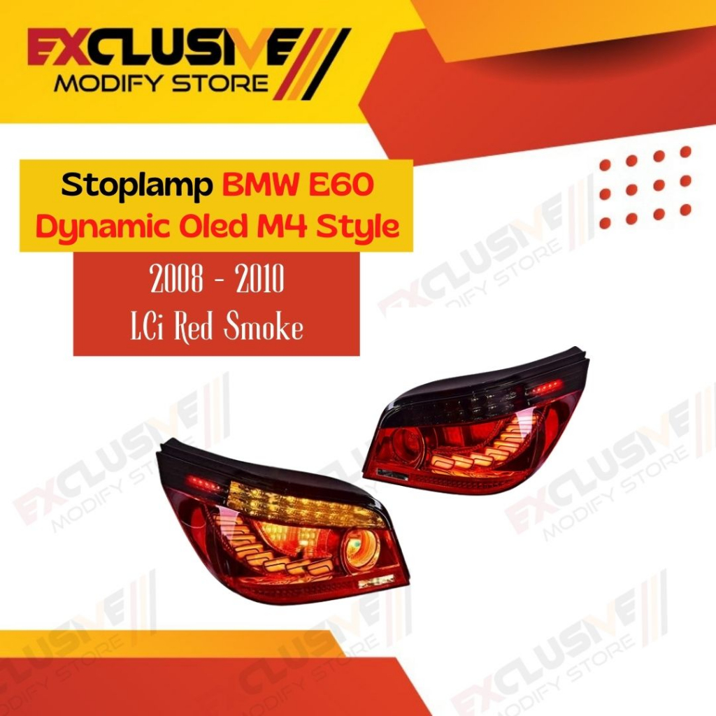 Jual STOPLAMP BMW E60 GTS DYNAMIC OLED M4 STYLE LCI RED SMOKE 2008-2010 ...