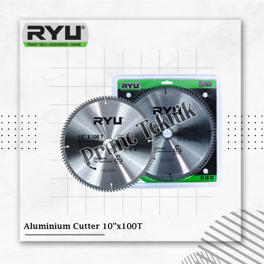 Jual Mata Pisau Potong Aluminium 10" X 100T RYU Circular Saw Blade Gergaji Kayu 10 inch x 100 ...